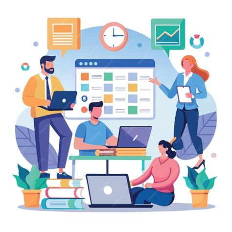Premium Vector Task Management Software To Organize Project Tasks