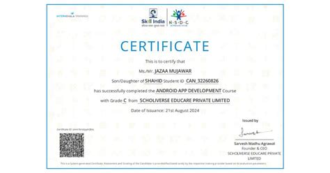 jazaa mujawar on linkedin successfully completed the android app