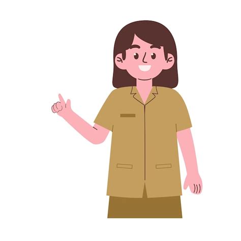 Premium Vector Female Teacher Teaching At Class