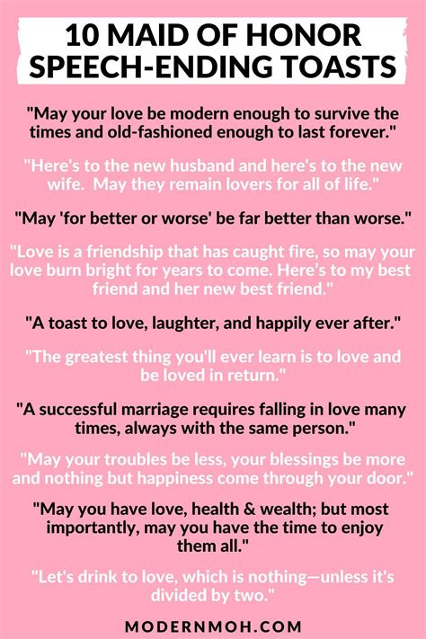 Maid Of Honor Speech Quotes To Enhance Your Toast Artofit
