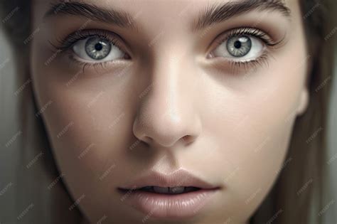 Premium Photo A Close Up Of A Womans Face