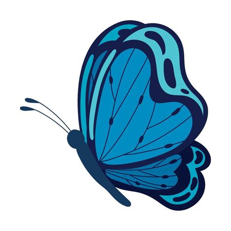Butterfly Wings Color Blue Illustration Isolated 47642454 Vector Art At