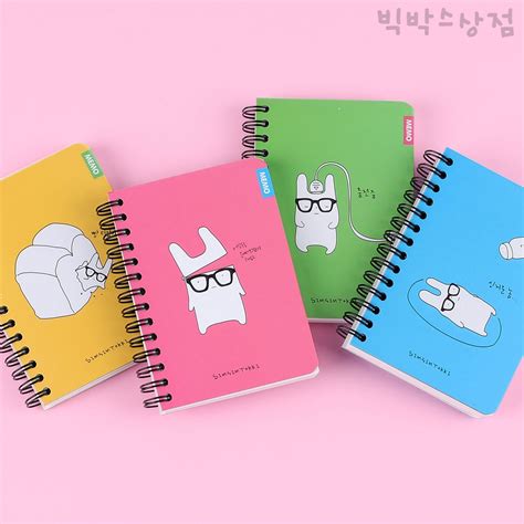 심심토끼 합지수첩 1p 랜덤 노트 필기 메모 좌철수첩 유선 입학 선물 캐릭터 스프링수첩 귀 홈플러스 익스프레스