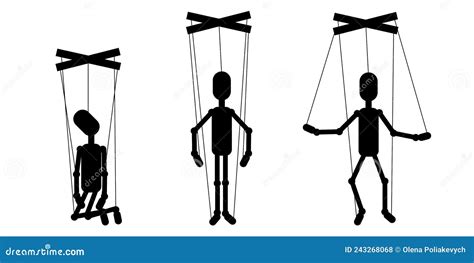 Puppet Puppets Manipulator Concept Business Concept Vector Illustration Stock Image Stock