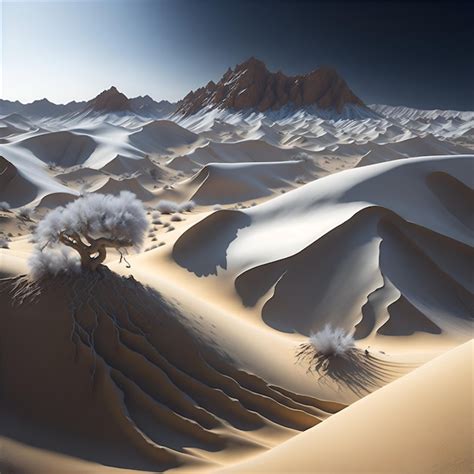 Premium Ai Image Sandy Desert Dunes