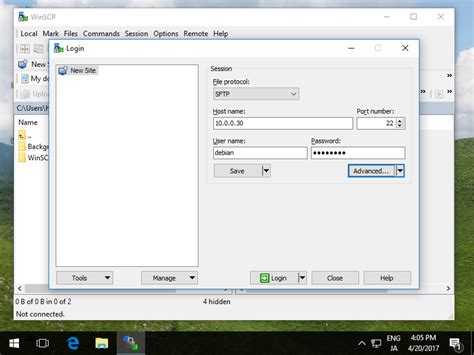 debian 9 stretch ssh server ssh file transfer windows server world