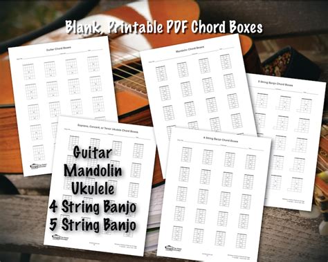 Blank Printable Pdf Sheet Music For Guitar Mandolin Ukulele And 4