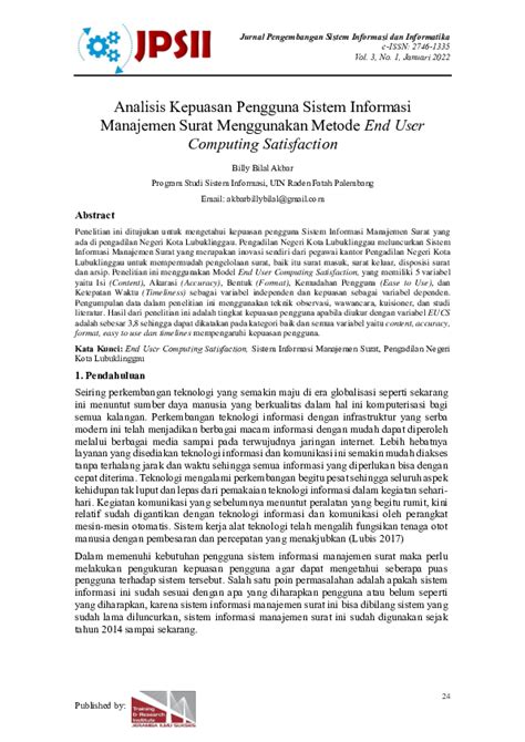 pdf analisis kepuasan pengguna sistem informasi manajemen surat
