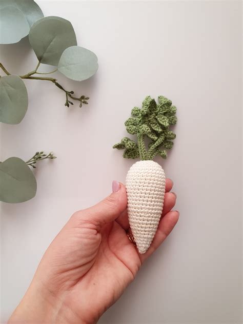 crochet parsnip play food kitchen decor eco friendly etsy