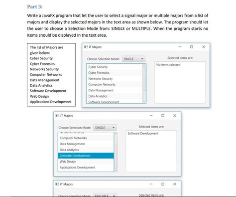 Solved Part 3 Write A Javafx Program That Let The User To