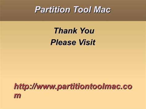 Partition Tool Mac Ppt