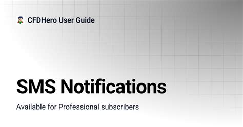 Sms Notifications Cfdhero User Guide