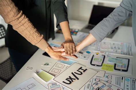 collaborative ux ui design teamwork with wireframes and prototypes in a