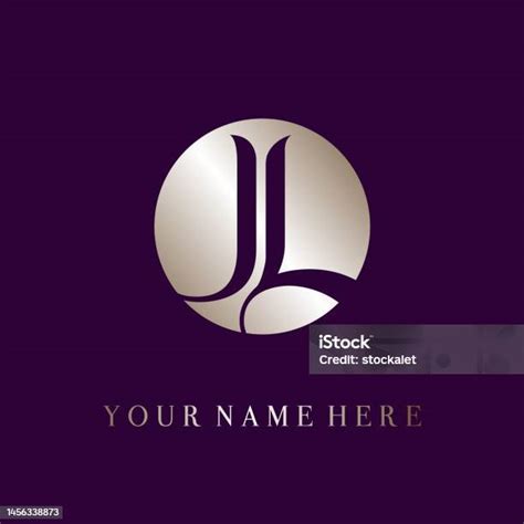 Jl 모노그램 로고 대문자 J 문자 L 장식 서명 문자 골드 캘리그라피 알파벳 이니셜 0명에 대한 스톡 벡터 아트 및 기타 이미지 Istock