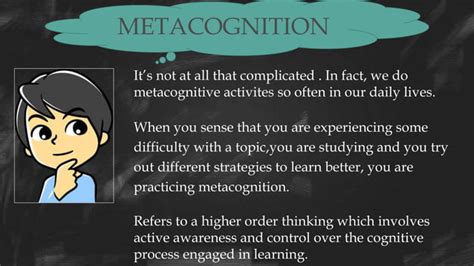 Chapter 1 Meaning Of Metacognition In Learners Ppt