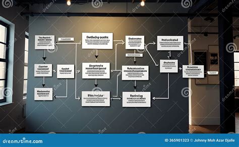 Flowchart Showing Various Steps Of A Process Representing Workflow Stages And Methodology