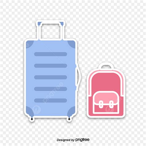 만화편평핸드 캐리어 스티커 일러스트 만화 편평하다 여행용 상자 Png 일러스트 및 Psd 이미지 무료 다운로드 Pngtree