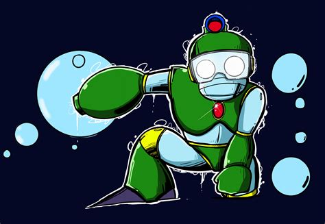 Going Underwater With A Megaman2 Bubbleman Drawingenjoy Rmegaman