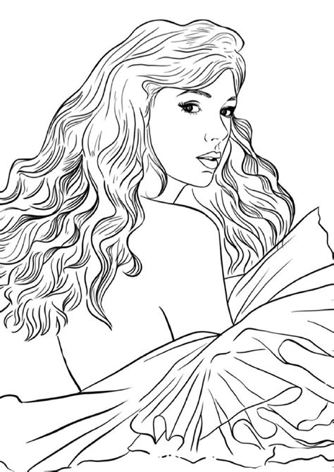 Taylor Swift Coloring Page Colouring Pages Coloring Books Taylor Swift Drawing Color Sheets