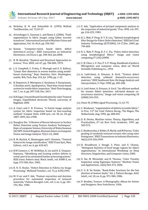 A Review On Fabric Defect Detection Techniques Pdf