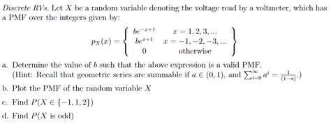Solved Discrete Rvs Let X Be A Random Variable Denoting The