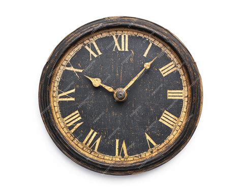 Empty Clock Face Classic Analog Antique Clock With Black Circular Dial