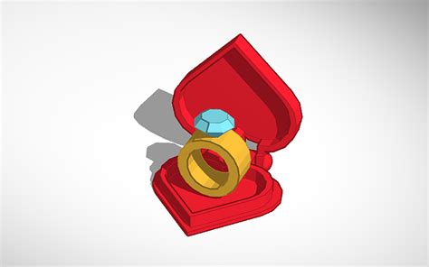 3d Design Tek Taş Yüzük Tinkercad