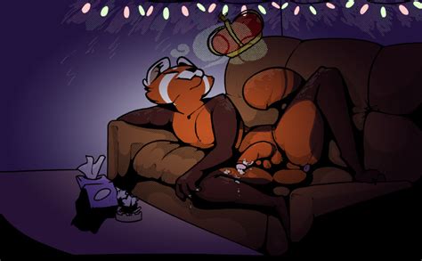 Rule 34 After Masturbation Ailurid Anal Anthro Balls Bodily Fluids Buttplug Christmas Lights