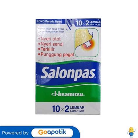Jual Salonpas Koyo 10 X 2 Lembar Box 10 Sachet Di Seller Apotek Finda
