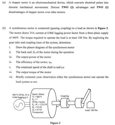 Solved A A Stepper Motor Is An Electromechanical Device Chegg