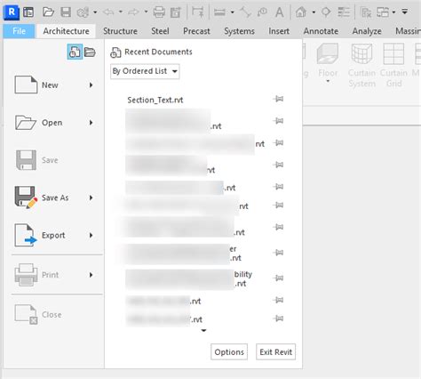 Add The Option To Limit The Number Of Recent Documents In Revit
