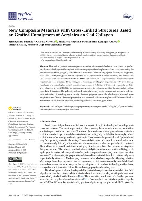 pdf new composite materials with cross linked structures based on