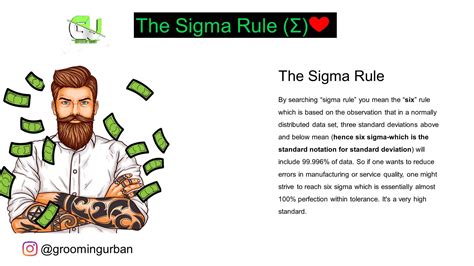 the sigma rule Σ grooming urban