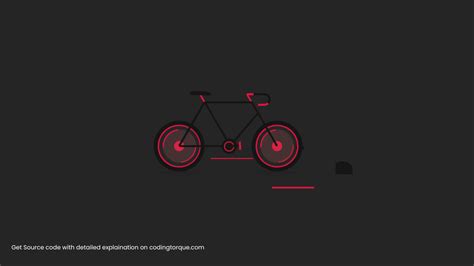 Bicycle Illustration Using HTML And CSS Coding Torque