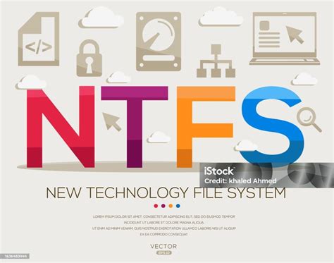 Ntfs New Technology File System Stock Illustration Download Image Now Acronym Applying
