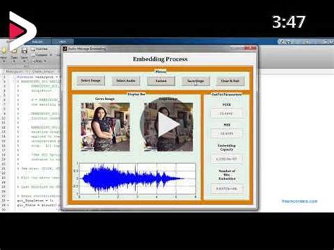 Hiding Audio into Image Steganography MATLAB code MATLAB Project دیدئو dideo