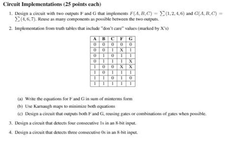 Solved Circuit Implementations 25 Points Each 1 Design A