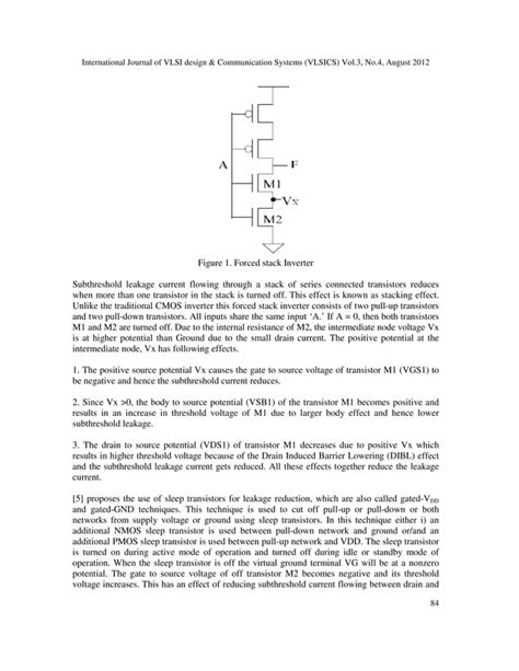 Novel Sleep Transistor Techniques For Low Leakage Power Peripheral Circuits Pdf