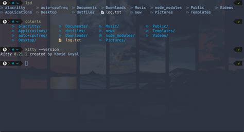 lsd and colorls directory icons not rendered properly on kitty terminal