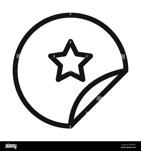 Sticker Icon Black Line Art Vector In Black And White Outline Set Collection Sign Stock Vector