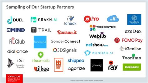 Oracle Global Startup Ecosystem Overview August 2018 Ppt