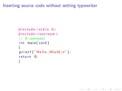 listings how do i add syntax coloring to my c source code in beamer