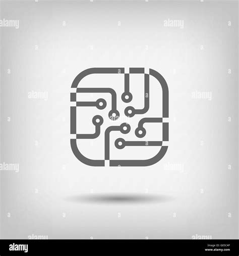 Circuit Board Icon Stock Vector Image Art Alamy