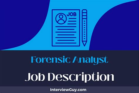 Forensic Analyst Job Description [updated For 2025]