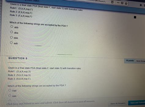 Solved Given The Following Pda With 7 Transition Tulos R1