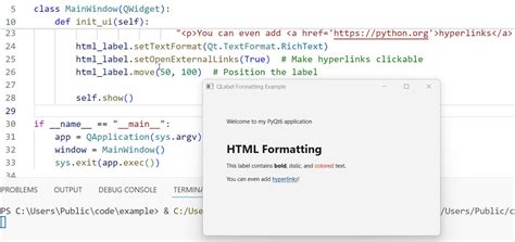 How To Create Qlabel Widget In Pyqt6