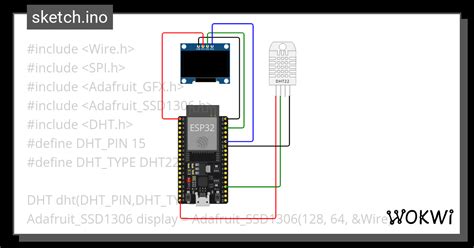 ESP DHT OLED Wokwi ESP STM Arduino Simulator