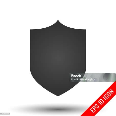 방패 아이콘입니다 방패의 간단한 평면 로고 흰색 바탕에 서명 벡터 일러스트입니다 0명에 대한 스톡 벡터 아트 및 기타 이미지 0명 개념 단일 이미지 Istock