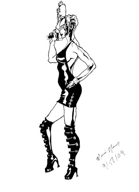 Female Assassin Side View By Mindmanipulator On Deviantart