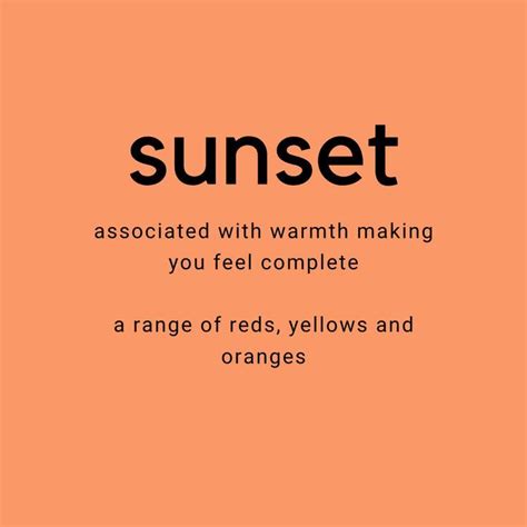 Sunset Colour Symbolism